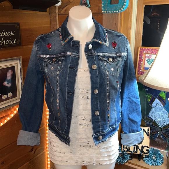 Wallflower | Jackets & Coats | Wallflower Blinged Blue Jean Jacket ...